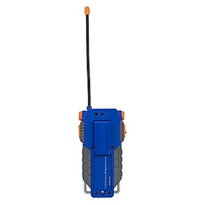 Sakar Nerf Walkie Talkie for Kids Fun at The Touch of A Button, Set of 2, 1000' Range, Rugged Pair Battery Powered Gray Blue & Orange