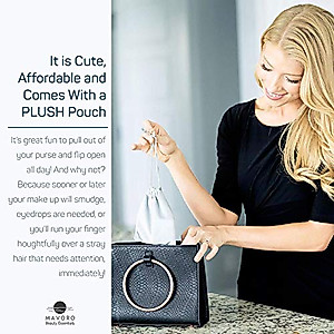 Magnifying Compact Mirror for Purses, 1x/10x Magnification – Double Sided Travel Makeup Mirror, 4 Inch Small Pocket or Purse Mirror. Distortion Free Folding Portable Compact Mirrors (Millennial Pink)