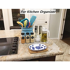 11x14 Acrylic Tray - Clear Acrylic Tray for Serving, Organizing, Display, Decor, Bathroom, Drawer - Clear Acrylic Serving Tray for Ottoman, Coffee, Food - Acrylic Organizer Tray - Acrylic Vanity Tray