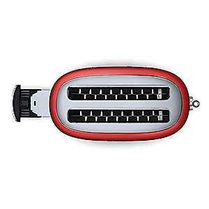 Smeg TSF02RDUS 50's Retro Style Aesthetic 4 Slice Toaster, Red