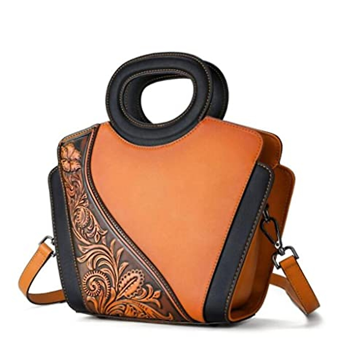 ZLXDP Women's Retro Handbag Women's Multi-Function Embossed Shoulder Bag Retro Tote Bag (Color : Gray, Size : As Shown in The Figure)