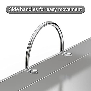 Stanbroil Stainless Steel Griddle Pan with Holder Replacement for Weber 7599, Weber Genesis II 300 Series Grills