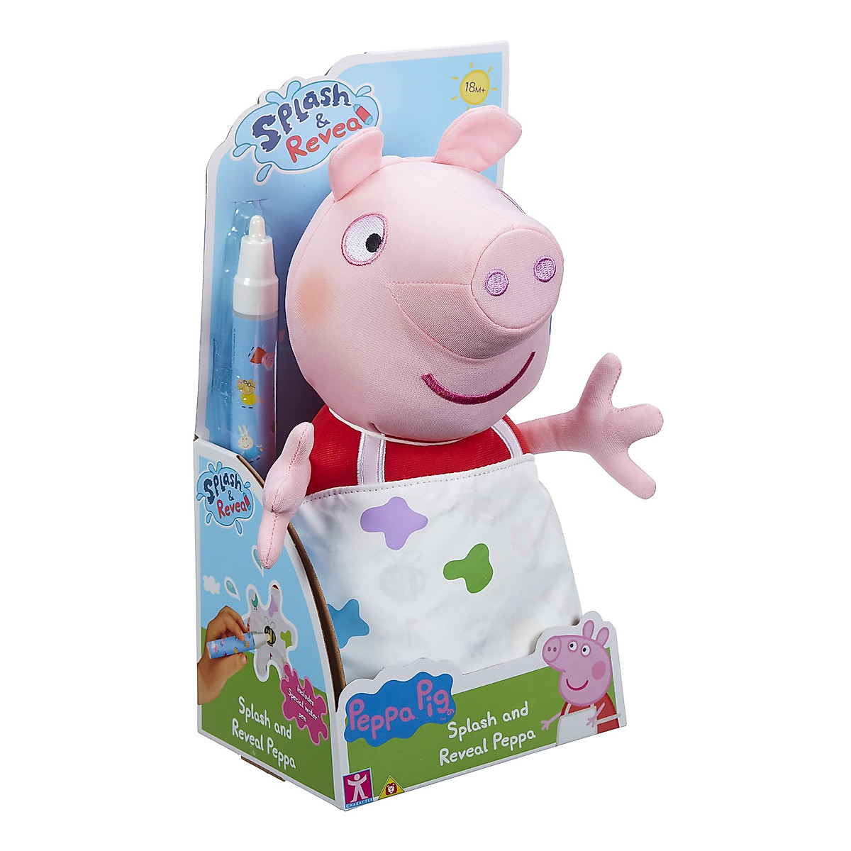 Peppa Pig Splash & Reveal Peppa, Preschool Soft Toy, Creative Play, Gift for 2-5 Year Old