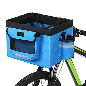 Foldable Bicycle Front Basket Removable Bike Pet Basket Pet Dog Cat Z1O8