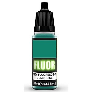 Green Stuff World Fluorescent Acrylic Paint Turquoise 1776 for Models and Miniatures
