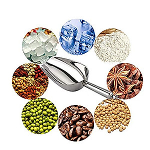 Ice Scoop for Freezer,Stainless Steel Ice Scoop for Ice Machine,Small Metal Ice Scoop for Ice Maker Kitchen Bar Party Wedding,Heavy Duty,Dishwasher Safe,8 OZ Utility Metal Scoop