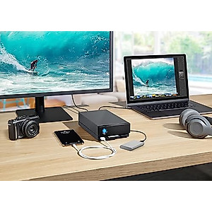 LaCie Portable SSD 2TB External Solid State Drive - USB-C, USB 3.2 Gen 2, speeds up to 1050MB/s, Moon Silver, for Mac PC and iPad, with Rescue Services (STKS2000400)