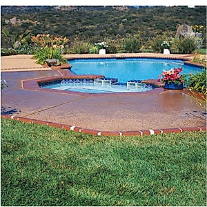 Argee RG840S Let's Light It 40-Foot Decorative Plastic Brick Edging with 6 Built-In Solar Lights, Terra Cotta