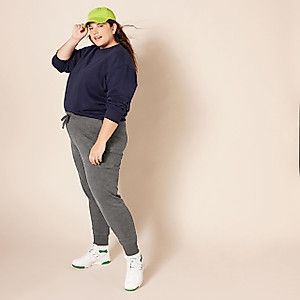 Amazon Essentials Women's Fleece Jogger Sweatpant (Available in Plus Size), Charcoal Heather, X-Large