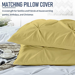 Crown Collection Luxuriate Hotel 1000-TC Hypoallergenic Ultra Soft 100% Egyptian Cotton Super King Plus 120X120 Toupe Solid Pinch Plated Duvet Cover with Zipper Colser & 2pcs Pillow Case Set