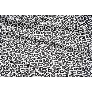 LANE LINEN 100% Organic Cotton Full Sheets Set 4-Piece Pure Percale Long Staple Bedding Breathable Fits Mattress Upto 15" Deep - Cheetah