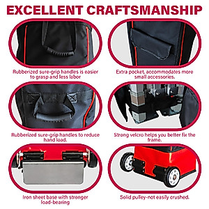 ShiningShow Heavy Duty Canopy Bag Replacement for 10x20 Pop Up Canopy Tent, Portable Canopy Bag with Wheels and Handles, Rolling Storage Bag