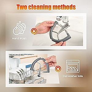 Flex Edge Beater For KitchenAid 4.5-5 Quart Tilt-Head Stand Mixer,Stainless Steel Kitchenaid Paddle Attachment with Silicone Edge Scraper,Kitchen Aid Mixer Accessory Replacement Parts