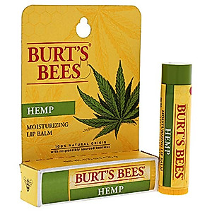 Burts Bees 100% Natural Origin Moisturizing Lip Balm, Hemp with Beeswax, 0.15 Oz