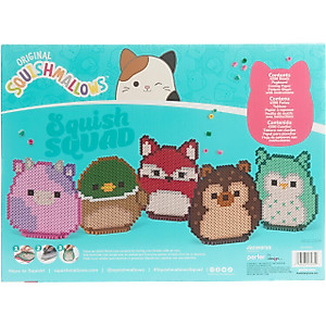Perler Squishmallows Fused Bead Activity Kit with 5 Unique Patterns, Finished Project Sizes Vary, Multicolor 4393 Pieces