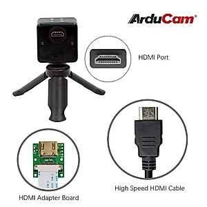 Arducam IMX477 Camera Bundle Compatible with Nvidia Jetson Nano/Xavier NX, and Orin NX/AGX Orin, 12.3MP HQ Camera Module with 6mm CS-Mount Lens, Metal Enclosure, Tripod and HDMI Extension Adapter