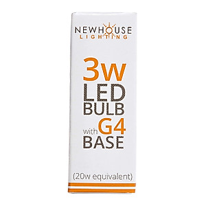 Newhouse Lighting G4 LED Bulb Halogen Replacement Lights, 3W (20W Equivalent), Bi-Pin, 300 lm, 12V, 3000K, Non-Dimmable