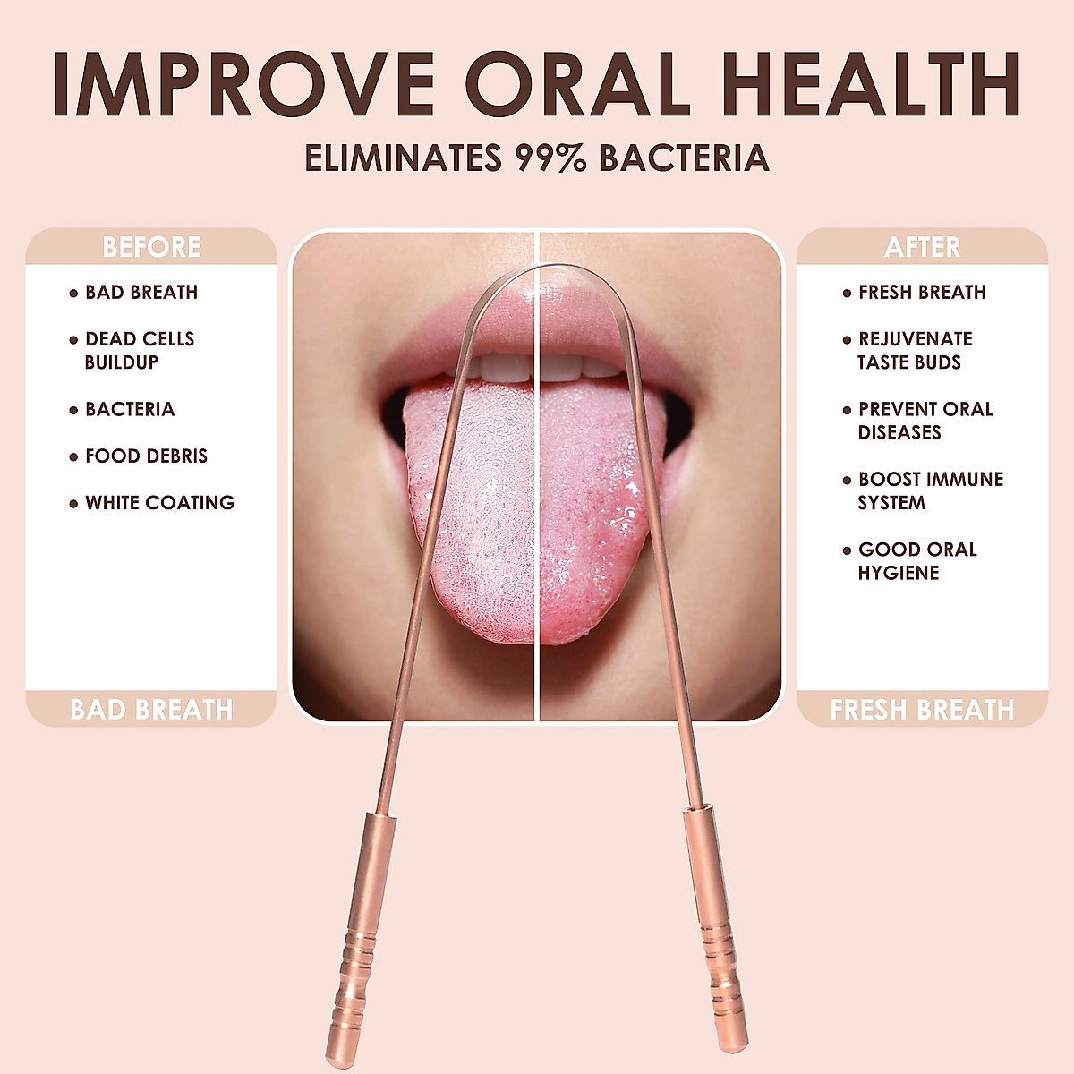 TruLife Tongue Scraper For Adults (2 Pack), Tongue Cleaner for Oral Care & Hygiene, Metal Tongue Scraper, Reduce Bad Breath (Travel Cases Included), Tounge Scraper - Fresher Breath & Easy to Use