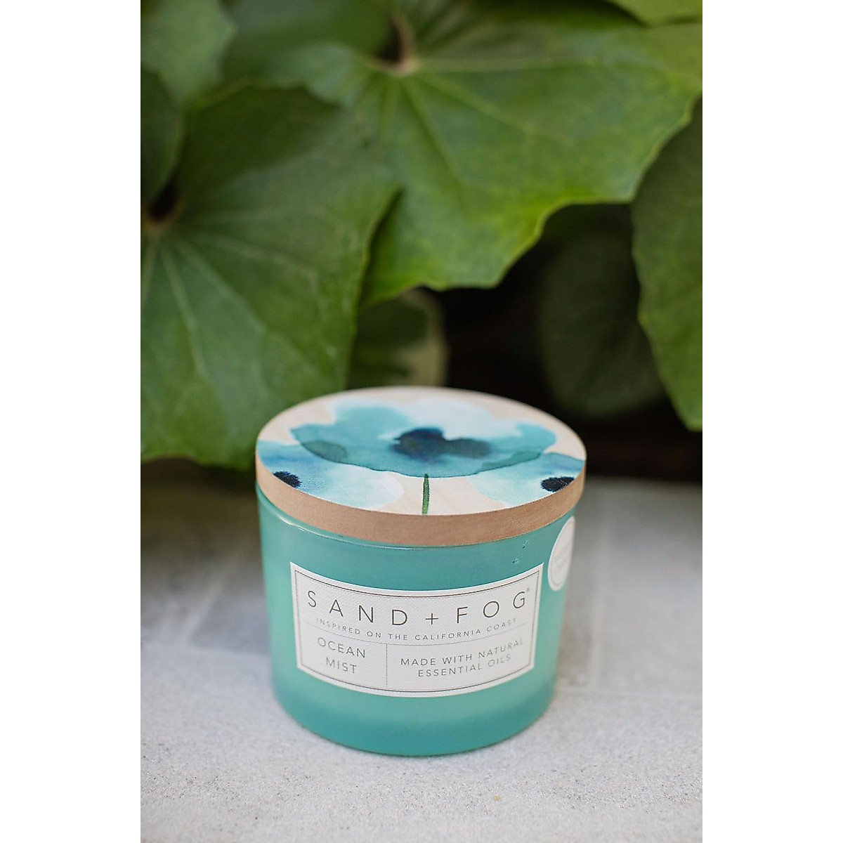 Sand + Fog Scented Candle - Ocean Mist – Additional Scents and Sizes – 100% Cotton Lead-Free Wick - Luxury Air Freshening Jar Candles - Perfect Home Decor – 12oz