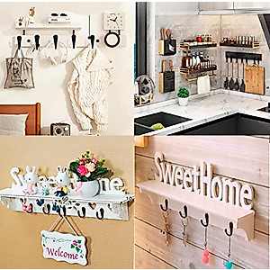 LUPANTER 10 pcs Black Coat Hooks for Hanging Hat, Towel, Key, Robe, Coats, Wall Mounted by Screws…