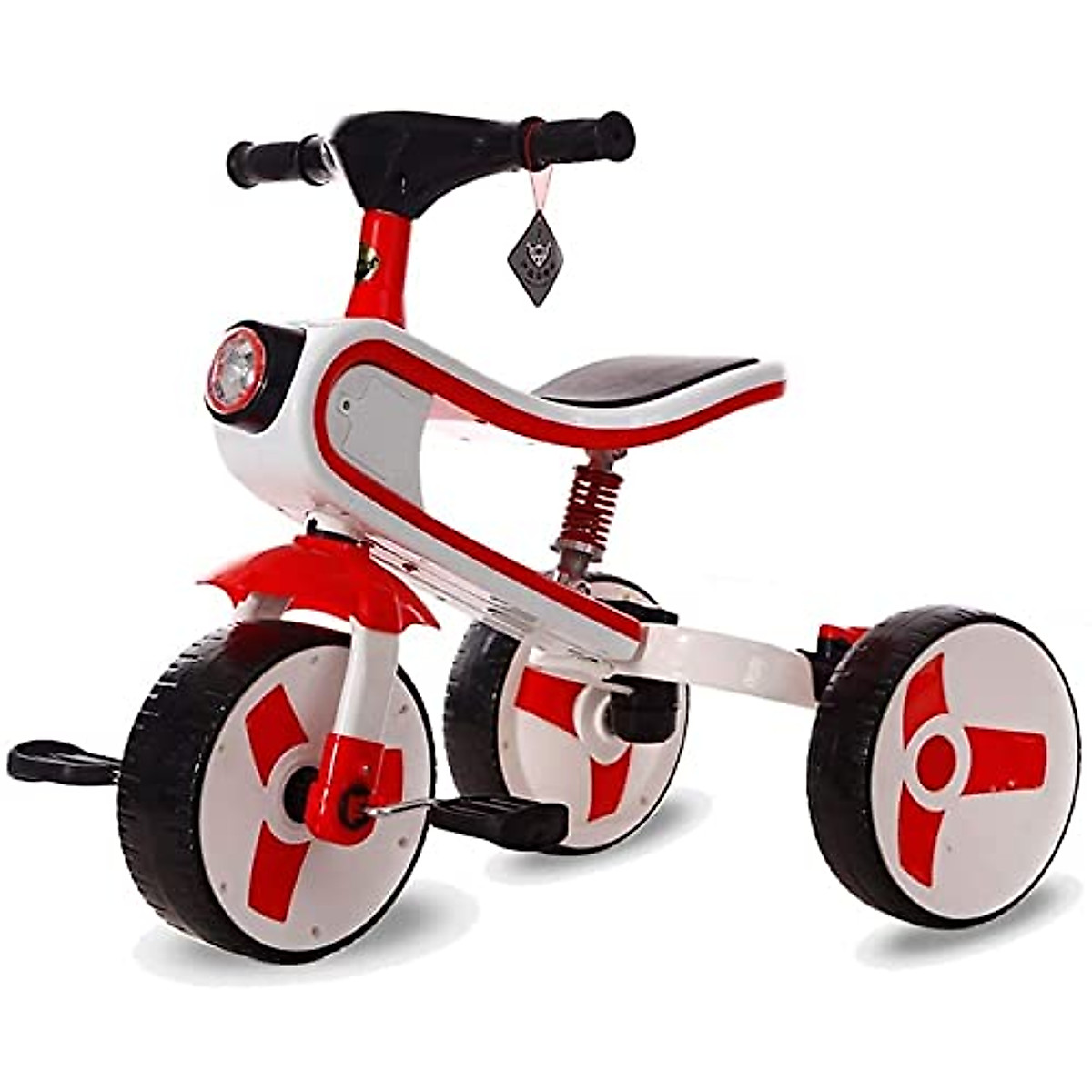 NUBAO Stroller Wagon Tricycle Trike Kids' Tricycle Trikes,Children's Bicycle 3-6 Years Old Folding 2 in 1 Baby Scooter with Music Lights Girl Boy (Color : B) Over 1 Year Old Girl Gifts (Color : B)