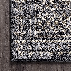 nuLOOM Elodie Distressed Diamonds Accent Rug, 3x5, Grey