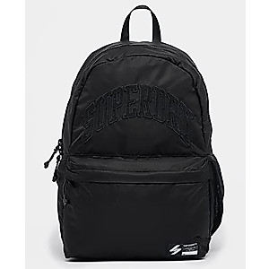 Superdry Mens Unisex Code Graphic Montana Rucksack, Five-Pocket Design Black Size One Size