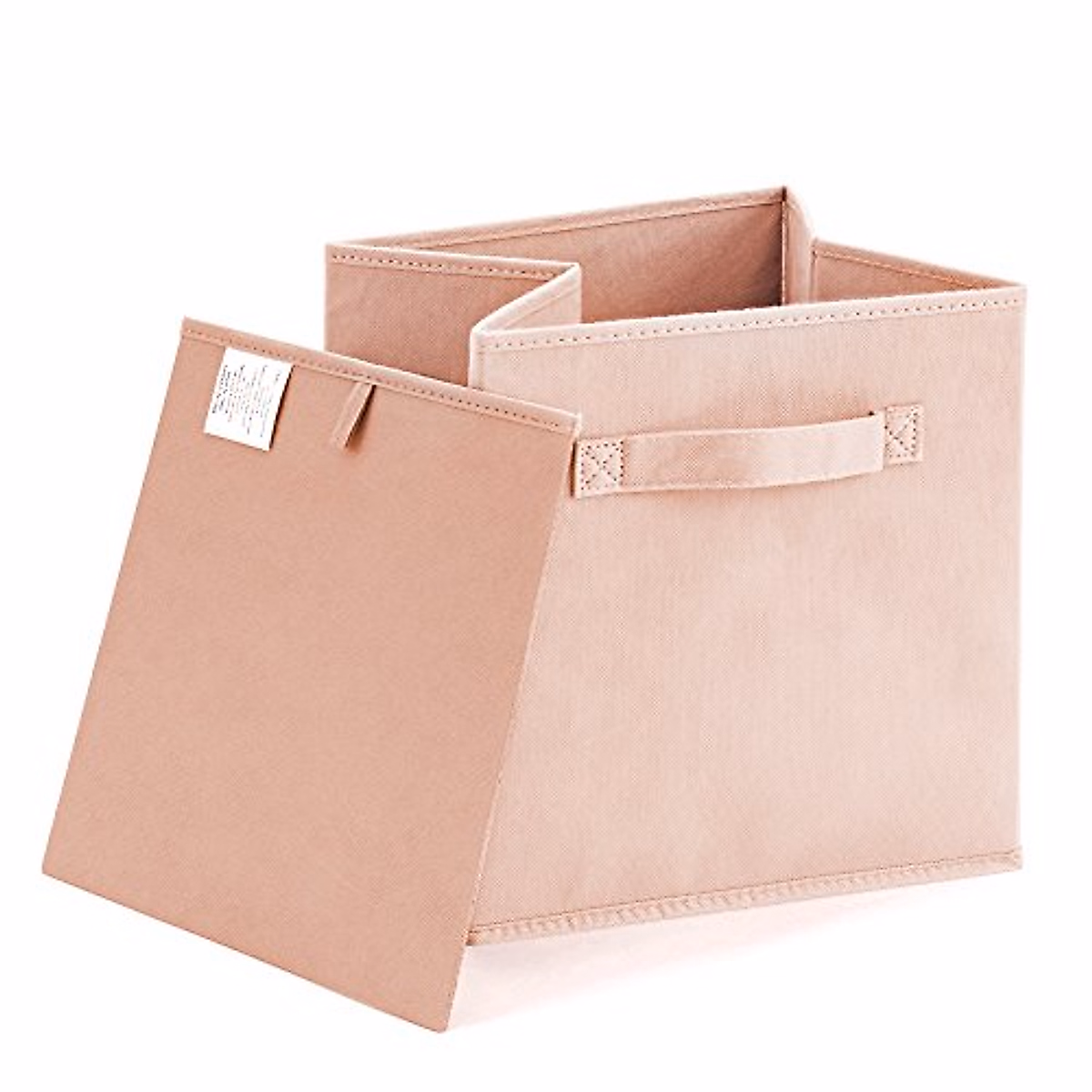 EZOWare Set of 12 Foldable Basket Bin Collapsible Storage Cube for Nursery, Kids Toys Organizer, Shelf Cabinet - (Pale Dogwood + Purple)