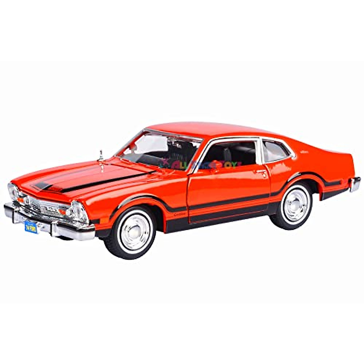 1974 for Ford Maverick Grabber Orange 1/24 DIECAST Model CAR by Motormax Forgotten Classics Series 73332 79043