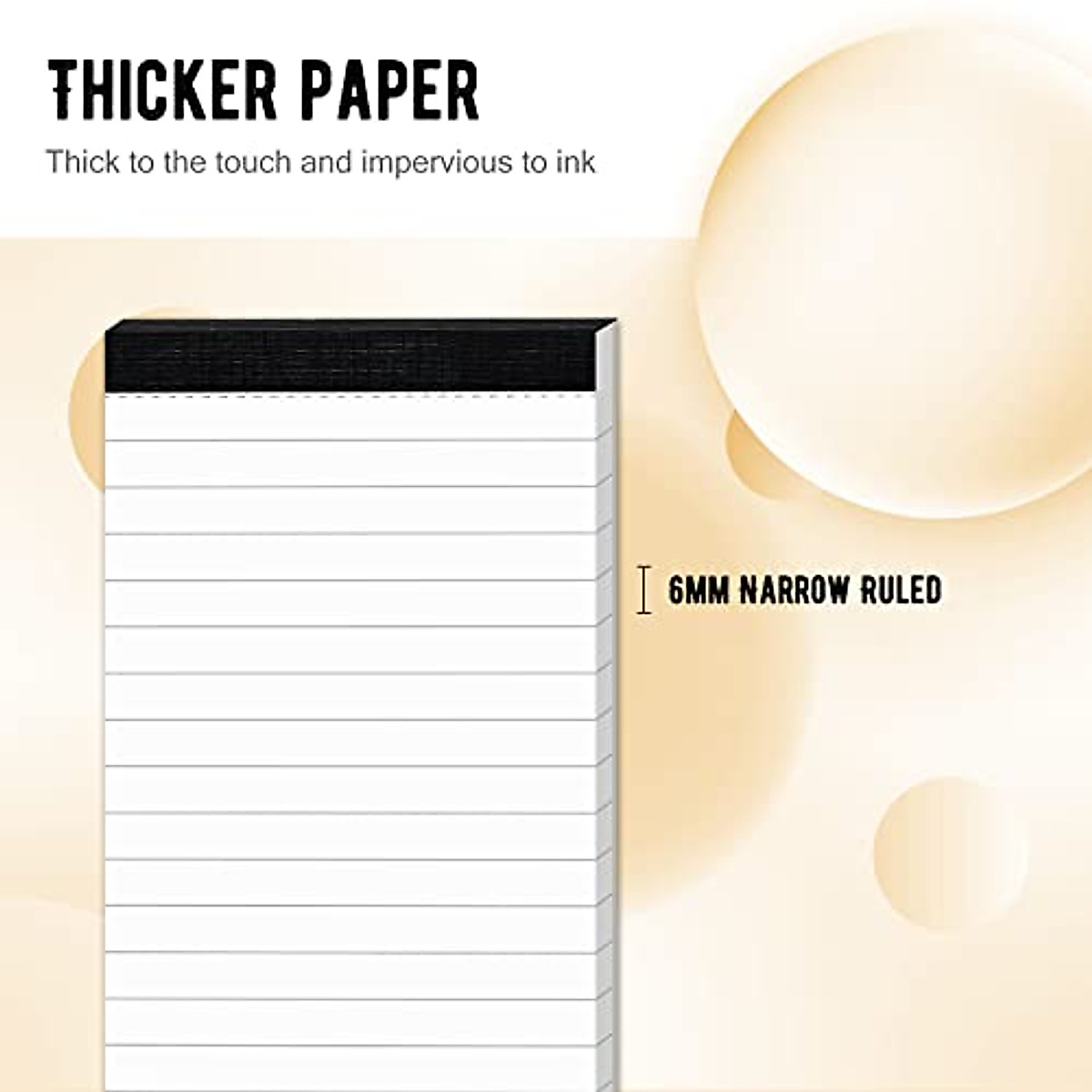 MuiAng Notepad 3”x5” Memo Note Pads, Small Pocket Size College Ruled Writing Pad with 30 Sheets, Lined Paper to Do List Notepad Daily Planning & Work, Taking Notes & Reminder (10 Pack)