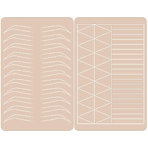 3 pcs Thicken Two sides Microblading Practice Silicon Skin Perfect for Permanent Makeup and Microblading Nano brows ombre brow practice (Two sides-3pcs)