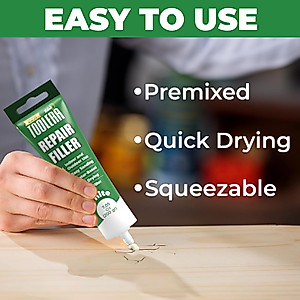 Quartz Countertop Chip Repair Kit (6 Pcs Set), Porcelain, Tile, Ceramic, Marble, Concrete, Wood, Travertine, Acrylic Countertop, Bathtub, Corian, Sink Chip, Crack Repair Filler Kit (White)