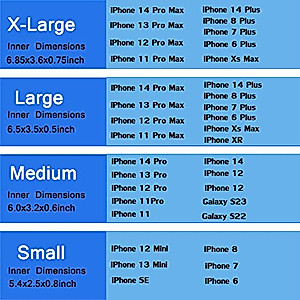Mopaclle Phone Holster for iPhone 14 Pro Max/ 14 Plus /13 Pro Max/12 Pro Max/Xs Max /11 Pro Max/ 7 Plus 8 Plus 6 Plus Nylon Cell Phone Pouch Belt Clip Holder Case (Fits Phone with Otterbox Case)