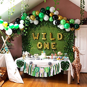 Wild One Banner For 1st Birthday - Wild One Birthday Banner For Photo Booth Props And Backdrop Cake Smash,best Wild One Birthday Decorations For Baby (Pink Safari Highchair Banner)