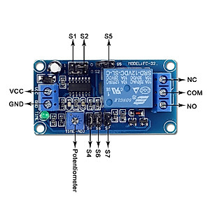 UCTRONICS DC 12V Time Delay Relay Module for Smart Home, Tachograph, GPS, PLC Control, Industrial Control, Electronic Experiment, Arduino Robot