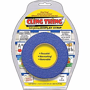 Miller Studio Cling Thing Self-Sticking Display Strip Mounting Tape, 5.75-Inch W X 7.5-Inch L, Blue, 1 Each (Mil3289)