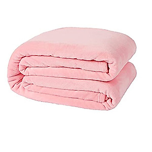 NANPIPER Fleece Blankets, Super Soft Flannel King Size Blanket for Bed, Luxury Cozy Microfiber Plush Fuzzy Blanket,Pink