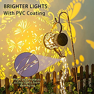 Solar Outdoor Lights, 90 LEDs Watering Can with Solar Powered Lights Outdoor by SPROUTMAVEN, Hanging Solar Lantern Metal Waterproof Garden Lights Decorations for Table Patio Yards Pathway Party