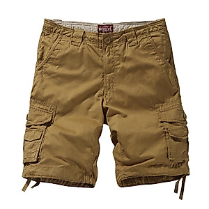 Match Men's Twill Comfort Cargo Short Without Belt #S3612 (Label Size 4XL/40 (US 38), Khaki)