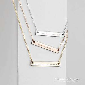 MignonandMignon Morse Code Necklace Jewelry Gift Sister In Law High School Graduation - 9N-MC