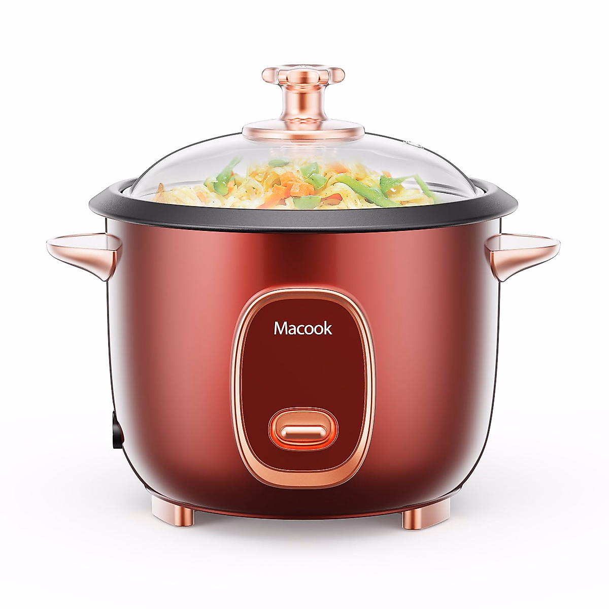 Macook Mini Rice Cooker Small Rice Cooker 3 Cup, Portable Travel Rice Cooker, Auto Keep Warm