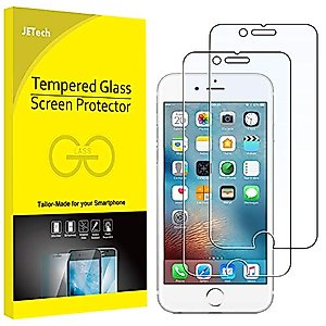 JETech Screen Protector for iPhone 6 and iPhone 6s, 4.7-Inch, Tempered Glass Film, 2-Pack