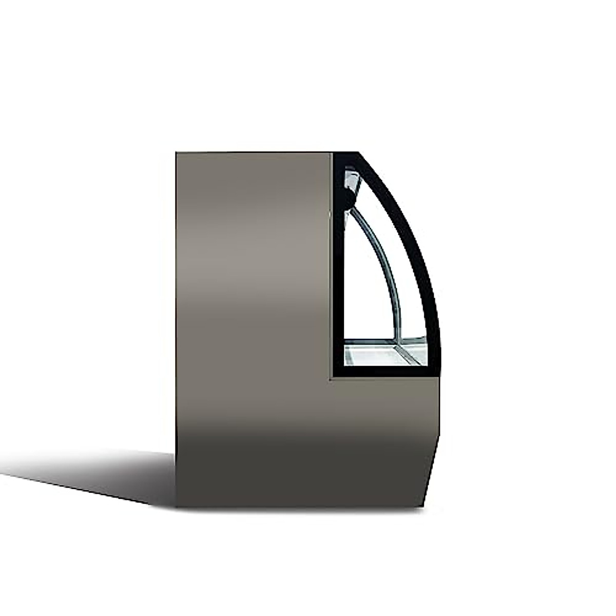 EMKK 18 Cu.Ft. 47.2''L Commercial Countertop Refrigerator, Display Refrigerator Pastry Display Case w/LED Lighting Automatic Defrosting Air-cooling Rear Sliding Door for Cafe Restaurant, ETL Certified