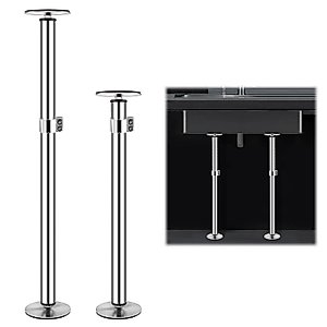 Snowtaros Undermount Sink Brackets, Stainless Steel Undermount Sink Support, 17.7“-31.1" Adjustable Support Pole, Undermount Sink Repair Kit for Kitchen, Bathroom (2 Pack)
