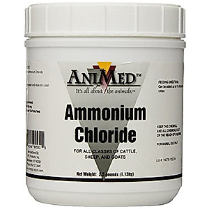 AniMed Powder 99.9-Percent Ammonium Chloride for Horses Dogs Cats Cows Sheep and Goats, 2.5-Pound