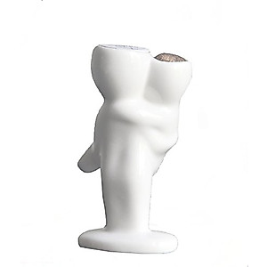 Homejoy New Mini Novel Ceramic Porcelain Bonsai Hug Grass Doll Hair Plant Head Planter Gift