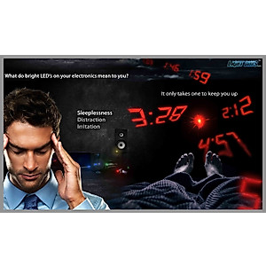 LightDims Black Out Edition Light Blocking LED Covers (2 Sheets) Shapes & Uncut Sheet for Electronics & Appliances. Blocks 100% of Light, in Retail Packaging.