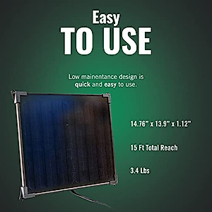 Battery Tender 17 Watt Solar Battery Charger with Charge Controller, Mountable and IP67 Weatherproof Solar Panel, Suitable for 12 Volt Lead Acid and AGM Batteries