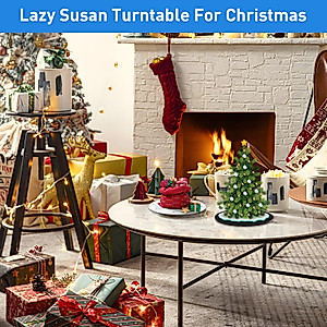 TamBee 6 inch Lazy Susan Turntable Organizer White Acrylic for Spice Rack Table Cake Kitchen Pantry Decorating