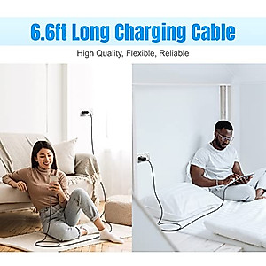 Adaptive Fast Charger Kit with USB Type C Cable 6.6ft Compatible with Samsung Galaxy S8/S9/S10/S10 Plus/S10E/ S20/S20 Plus/S21/S21 Ultra/S22/S22 Plus/S22 Ultra/Note 8/Note 9/Note 10/Note 20 2-Pack
